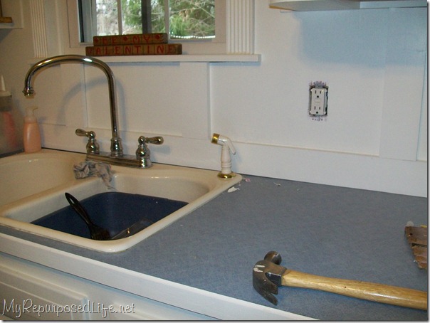 Board and Batten Back Splash - My Repurposed Life®